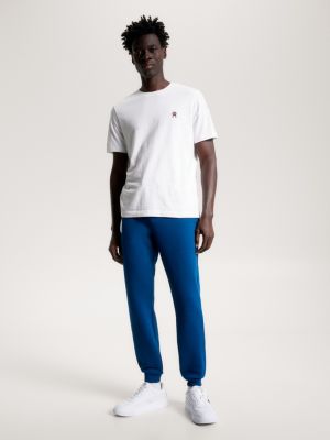 Th Monogram T Shirt Mit Stickerei Weiß Tommy Hilfiger