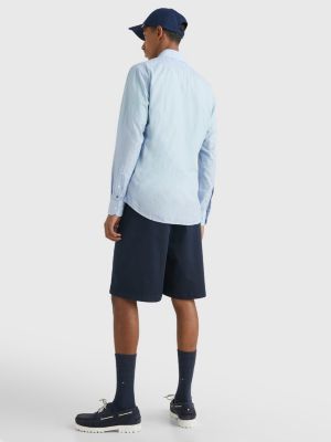 Classics Slim Overhemd Met Verticale Streep Blauw Tommy Hilfiger