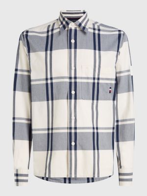 Check Casual Fit Overshirt Blue Tommy Hilfiger