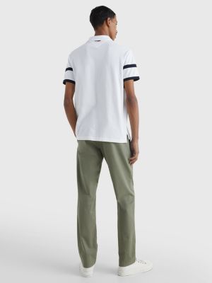 Regular Fit Poloshirt Im Color Block Design Weiß Tommy Hilfiger