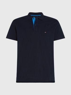 Regular Fit Poloshirt Mit Knopfleiste Blau Tommy Hilfiger