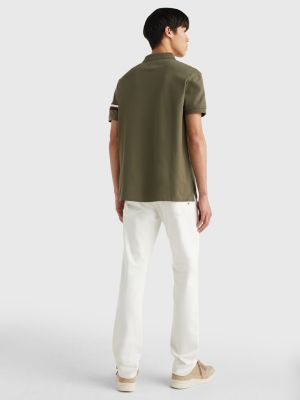 Signature Tape Regular Fit Polo Khaki Tommy Hilfiger