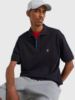 Th Monogram Archive Fit Poloshirt Blau Tommy Hilfiger