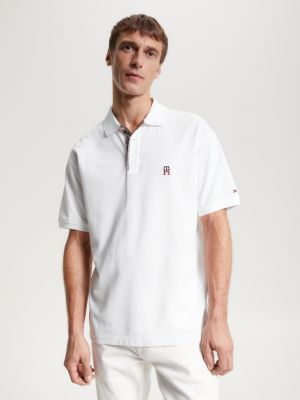 Th Monogram Archive Fit Poloshirt Weiß Tommy Hilfiger