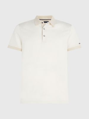 Mercerised Pique Slim Fit Polo Beige Tommy Hilfiger