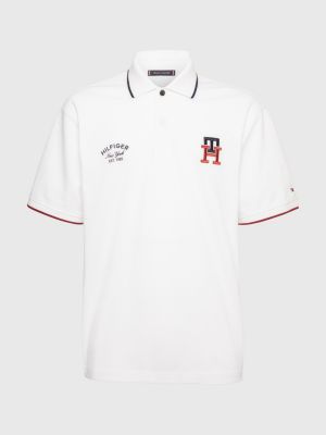 Th Monogram Archive Fit Polo White Tommy Hilfiger