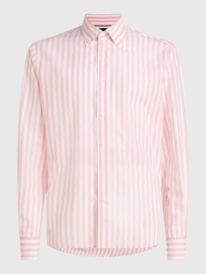 Regular Fit Overhemd Met Verticale Streep Roze Tommy Hilfiger