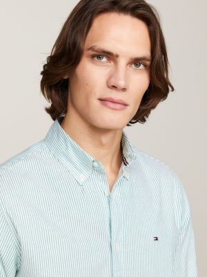 Flex 1985 Regular Oxford Overhemd Groen Tommy Hilfiger