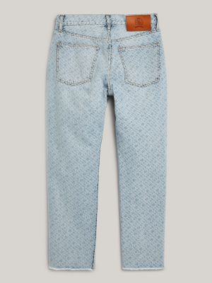 Crest Regular Monogram Jeans Blue Tommy Hilfiger