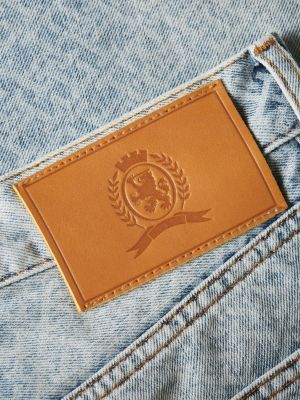 Regular Jeans Met Monogramprint En Embleem Blauw Tommy Hilfiger