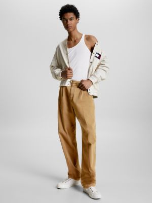 Tommy Hilfiger X Shawn Mendes Bomberjacke Aus Bio Baumwolle Beige