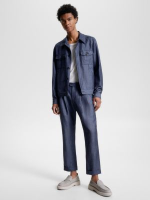 Wool Linen Shacket | BLUE | Tommy Hilfiger