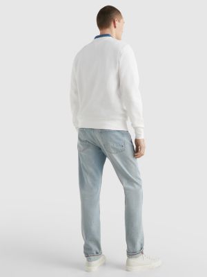 Flex Fleece Logo Sweatshirt White Tommy Hilfiger