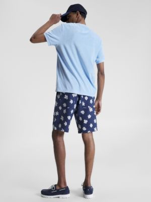 Frottee T Shirt Blau Tommy Hilfiger