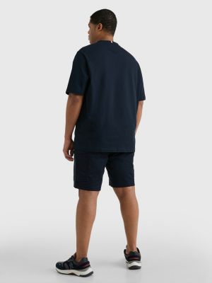 Camiseta Plus Con Monograma Th Bordado Azul Tommy Hilfiger