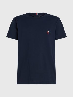 Camiseta Plus Con Monograma Th Bordado Azul Tommy Hilfiger