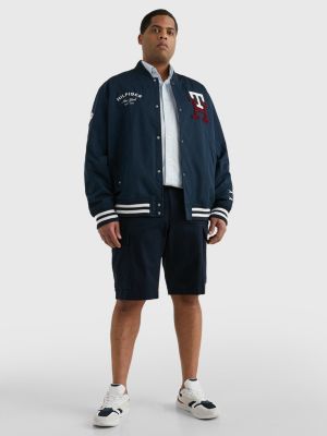 Plus Varsity Monogram Jacket Blue Tommy Hilfiger