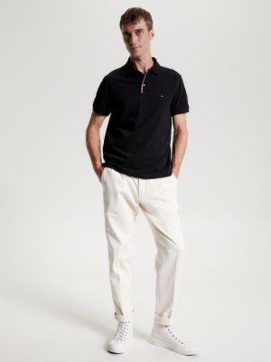 Signature Placket Regular Fit Polo Black Tommy Hilfiger