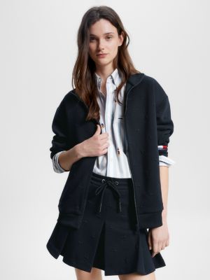 Disney X Tommy Monogram Zip Thru Relaxed Jacket Blue Tommy Hilfiger