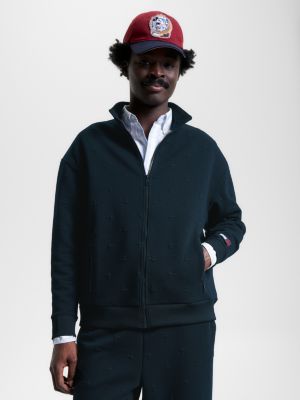 Disney X Tommy Monogram Zip Thru Relaxed Jacket Blue Tommy Hilfiger