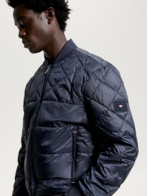 Packable Recycled Padded Bomber Jacket Blue Tommy Hilfiger