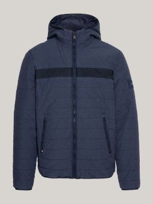 Gewatteerd Jack Met Capuchon Blauw Tommy Hilfiger