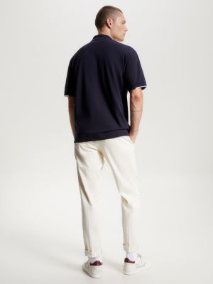 Polo Coupe Des Archives à Monotype Hilfiger Bleu Tommy Hilfiger