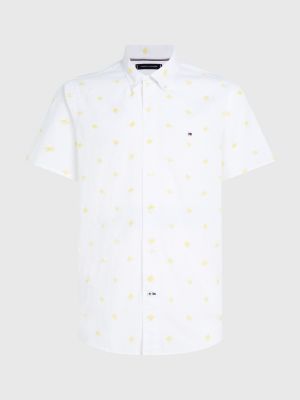 Camicia Regular Fit Con Monogrammi Th Giallo Tommy Hilfiger
