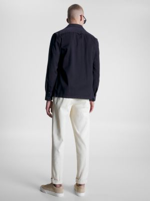 Relaxed Fit Hemdjacke Aus Twill Blau Tommy Hilfiger