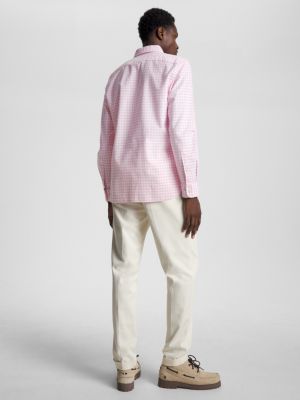 Camicia Regular Fit A Quadretti Vichy Rosa Tommy Hilfiger