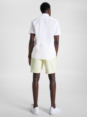 Regular Fit Kurzarm Hemd Aus Popeline Weiß Tommy Hilfiger