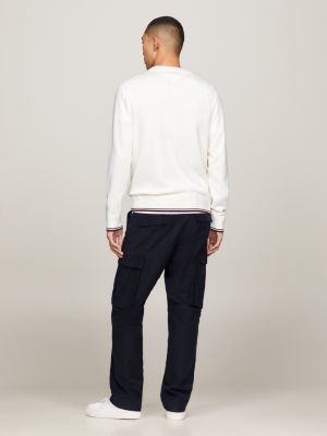 Hilfiger Monotype Relaxed Fit Pullover Weiß Tommy Hilfiger