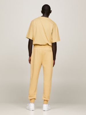 Joggers Con Stemma Ricamato Beige Tommy Hilfiger