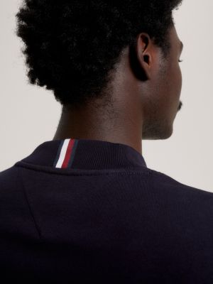 Langarmshirt Mit Th Monogramm Applikation Blau Tommy Hilfiger