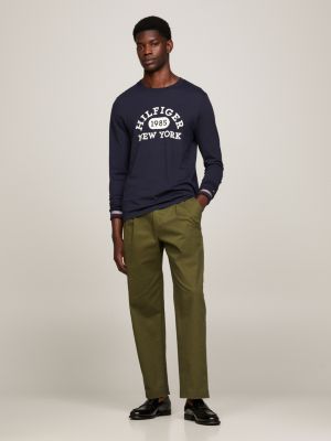 Hilfiger Monotype Langarmshirt Blau Tommy Hilfiger