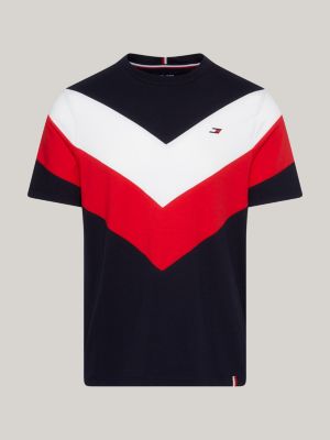 Sport T Shirt Mit Color Block Design Rot Tommy Hilfiger