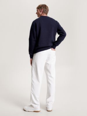 Sweatshirt Mit Th Monogramm Applikation Blau Tommy Hilfiger