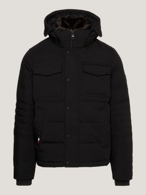 Th Warm Rockie Hooded Utility Jacket Black Tommy Hilfiger