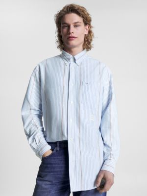 Crest Ithaca Stripe Archive Oxford Shirt Blue Tommy Hilfiger