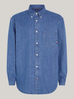 Camicia Regular Fit In Denim Denim Tommy Hilfiger