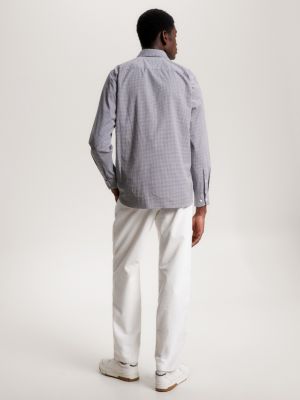 Camicia Regular Fit A Quadretti Vichy Blu Tommy Hilfiger
