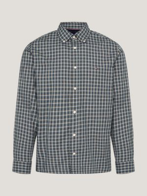 Regular Fit Hemd Mit Mikro Schottenkaros GrÜn Tommy Hilfiger
