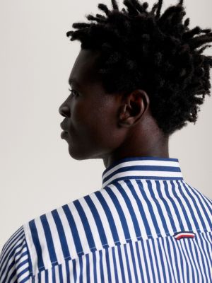 Classics Regular Fit Overhemd Met Streep Blauw Tommy Hilfiger
