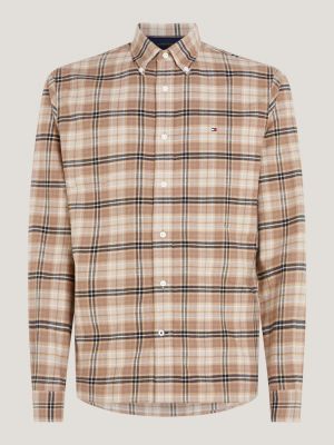 Camicia Regular Fit A Quadri Tartan Tommy Marrone Tommy Hilfiger