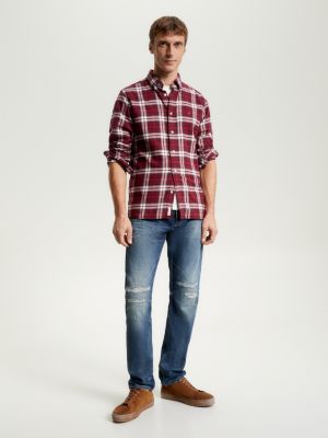 Camicia Regular Fit A Quadri Tartan Tommy Rosso Tommy Hilfiger