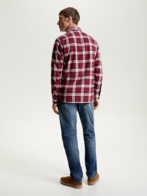 Camicia Regular Fit A Quadri Tartan Tommy Rosso Tommy Hilfiger