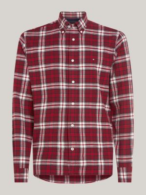 Camicia Regular Fit A Quadri Tartan Tommy Rosso Tommy Hilfiger