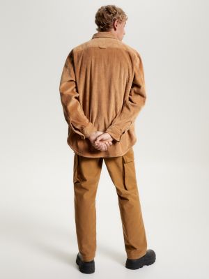 Logo Archive Fit Corduroy Overshirt Brown Tommy Hilfiger