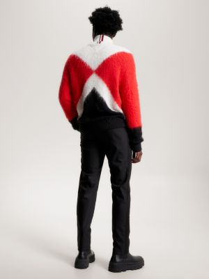 Oversize Pullover Im Argyle Design Blau Tommy Hilfiger
