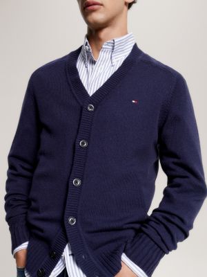 Merino Wool Cardigan | BLUE | Tommy Hilfiger
